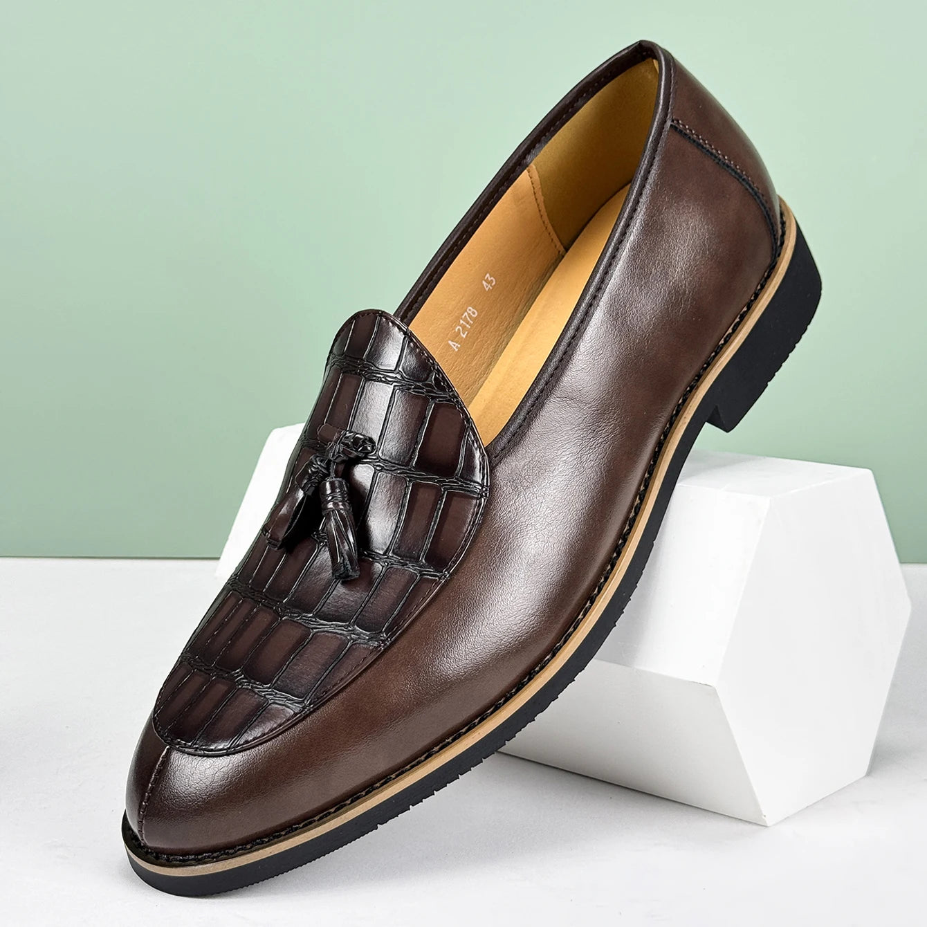 Moretti Leather Tassel Loafers – Men’s Formal Leather Dress Shoes with ...